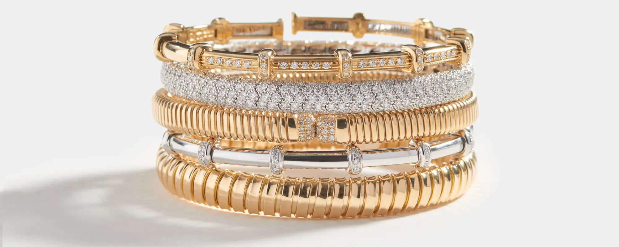 Stacking Bracelets Pavé Stretch and Carly Bracelets