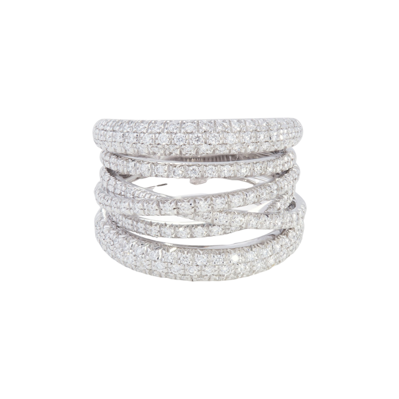 Scribble Ring with Diamonds - Sidney Garber